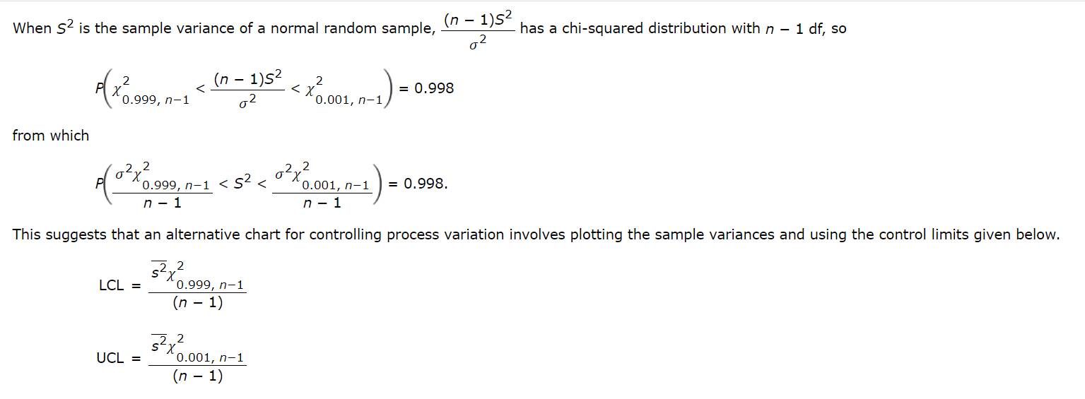 Solved - When S2 is the sample variance of a normal random | Chegg.com