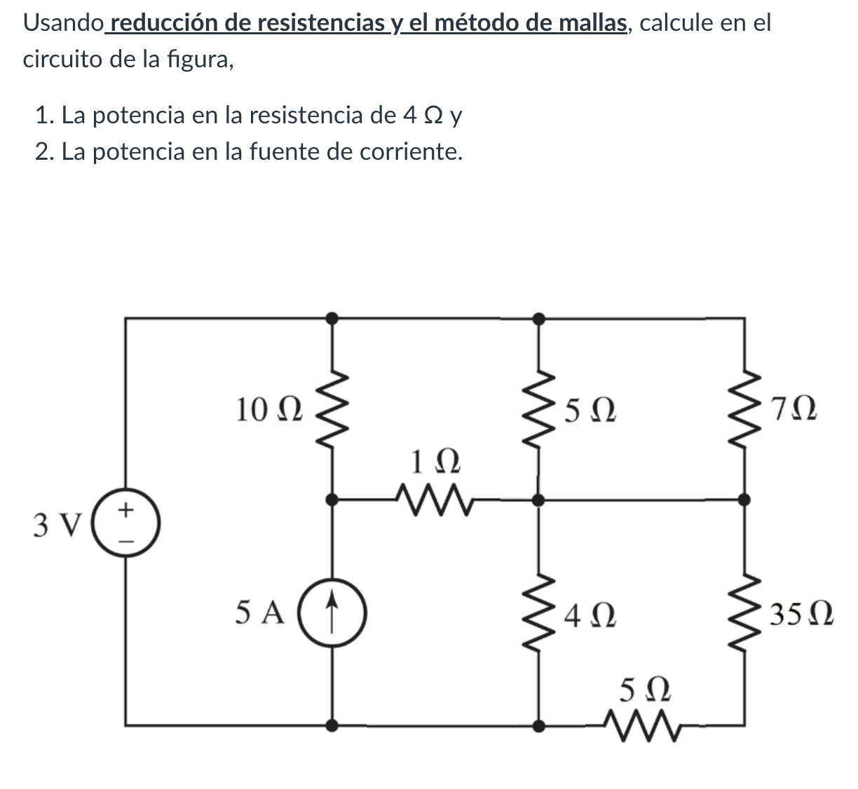 Solved Usando reducción de resistencias y el método de | Chegg.com