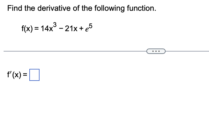 Solved Find the derivative of the following function by | Chegg.com