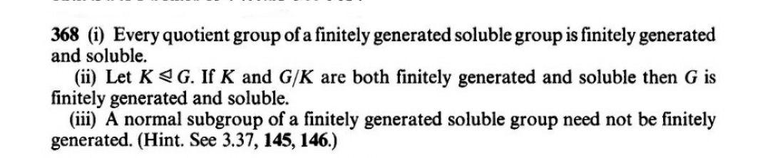 Solved 368 (i) Every quotient group of a finitely generated | Chegg.com