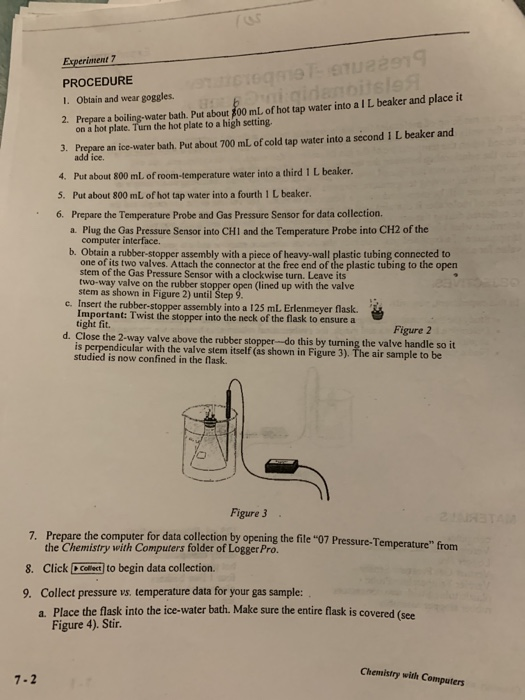 Solved 20) Experiment 7 Pressure -Temperature Relationship | Chegg.com