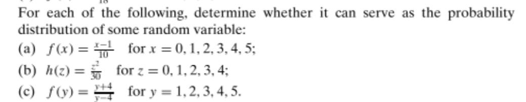 Solved For each of the following, determine whether it can | Chegg.com