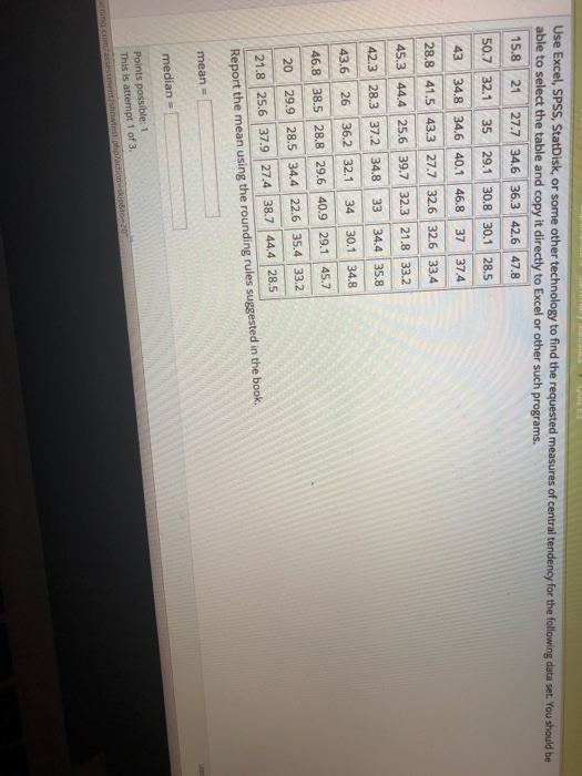 Solved Use Excel, SPSS, StatDisk, or some other technology | Chegg.com