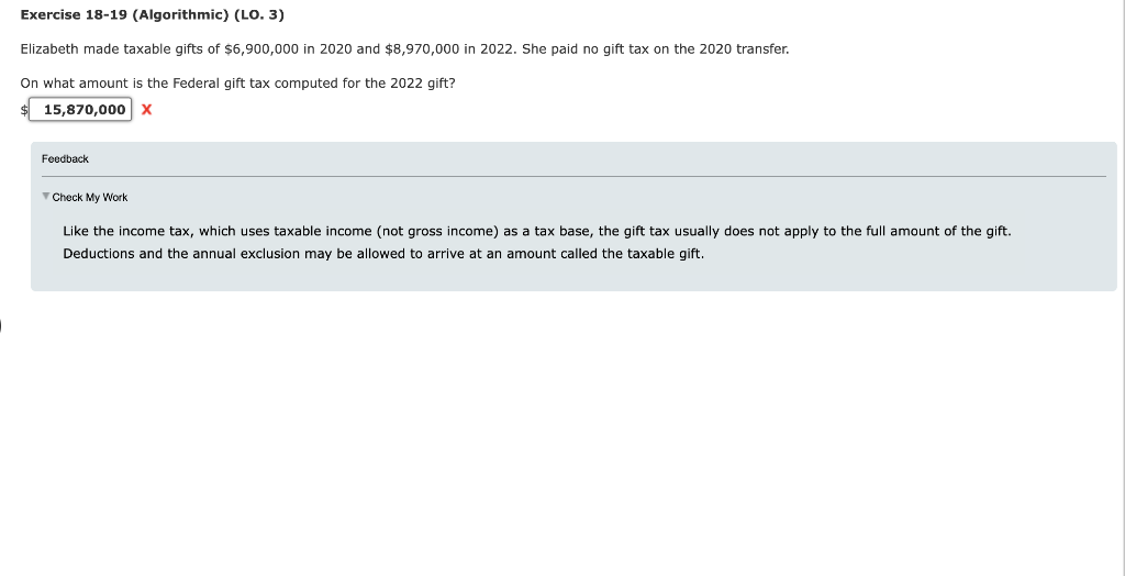 Solved Exercise 18-19 (Algorithmic) (LO, 3) Elizabeth made | Chegg.com