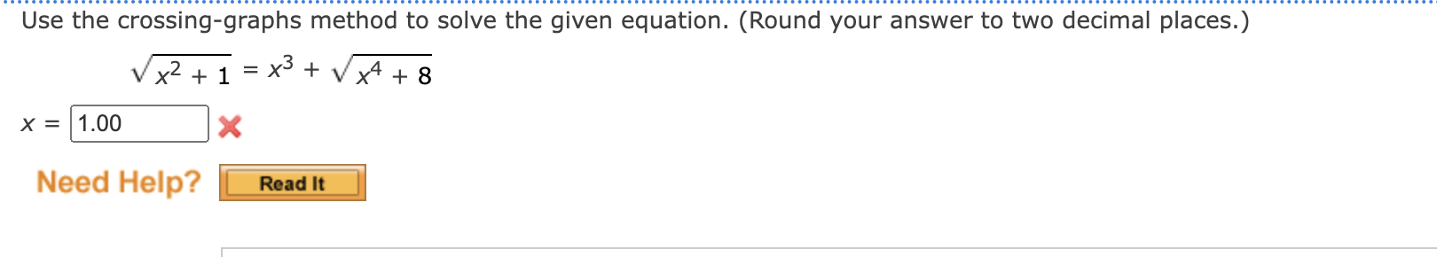 Solved Use the crossing-graphs method to solve the given | Chegg.com
