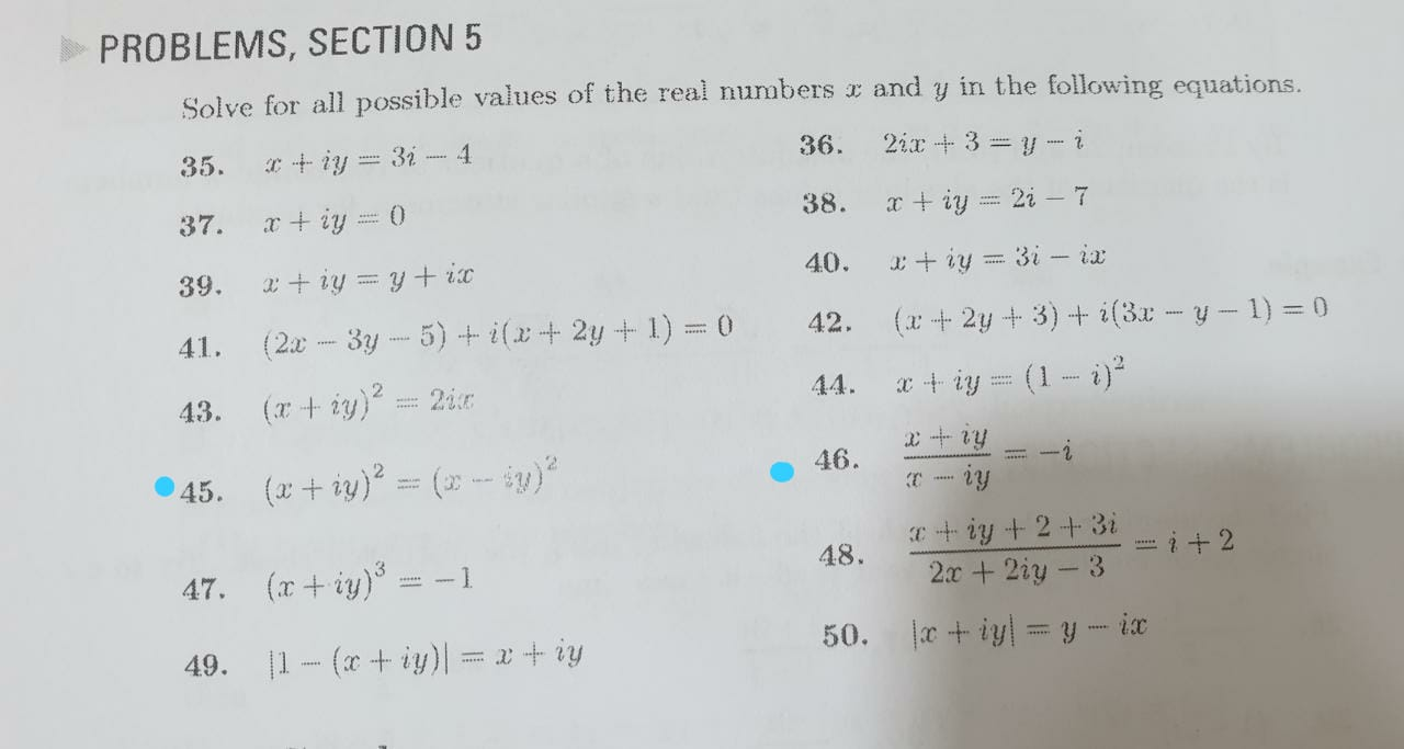 Solved PROBLEMS, SECTION 5 Solve for all possible values of | Chegg.com