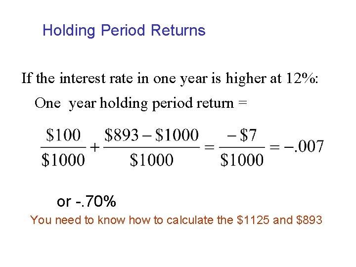 Solved Holding Period Return . Example: • You purchase a | Chegg.com