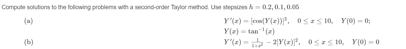Solved Compute solutions to the following problems with a | Chegg.com