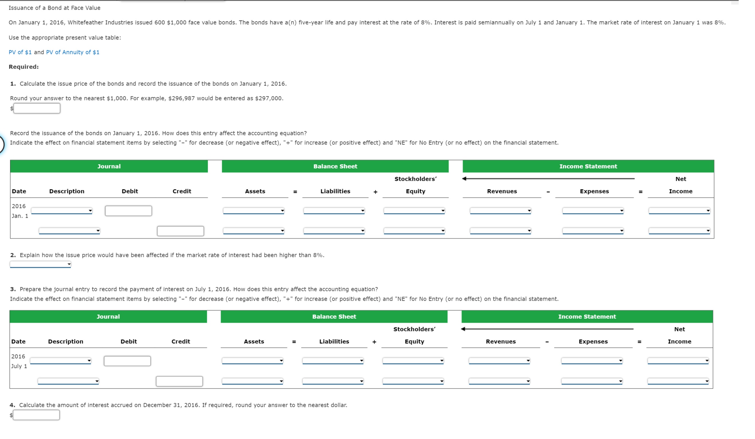 Use the appropriate present value table: PV of $1 and | Chegg.com