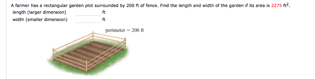 Solved A farmer has a rectangular garden plot surrounded by | Chegg.com