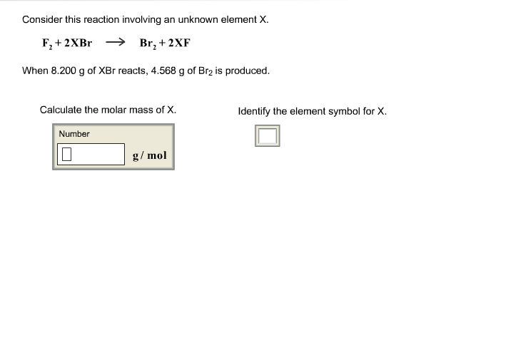 Solved Consider this reaction involving an unknown element | Chegg.com Solved Consider this reaction involving an unknown element | Chegg.com