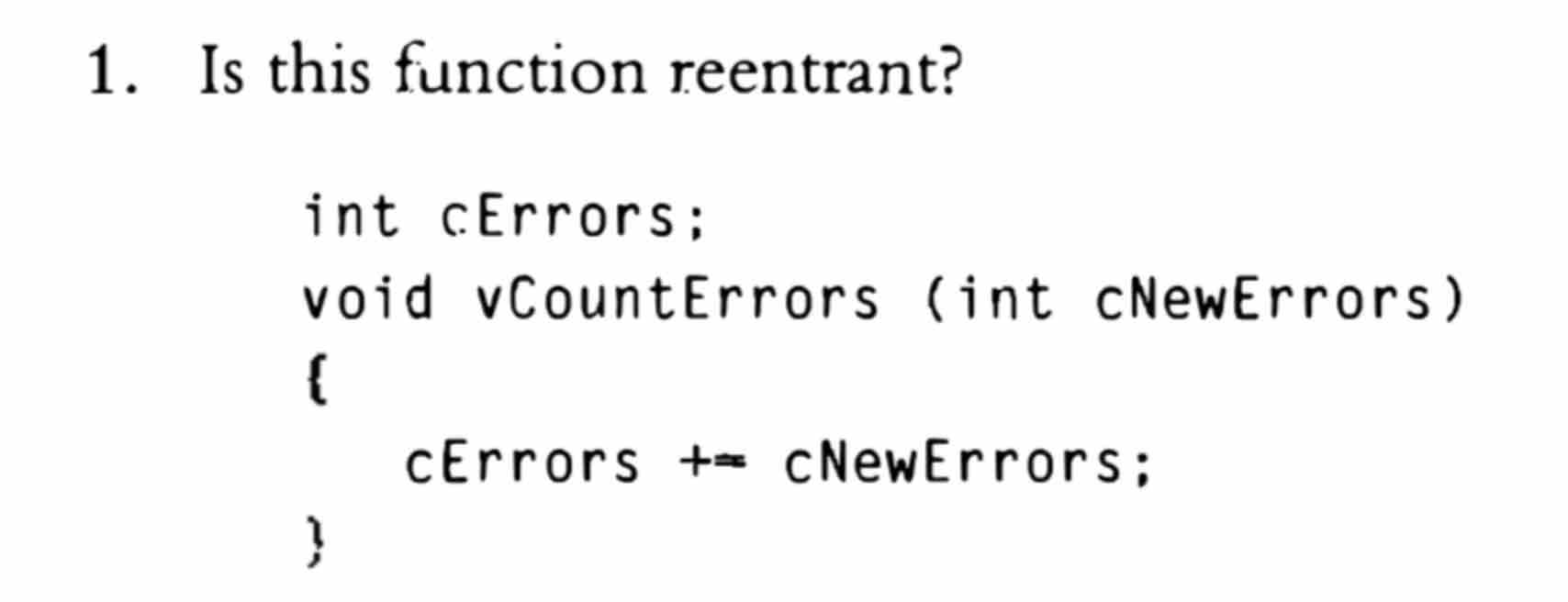 Solved Is this function reentrant? | Chegg.com