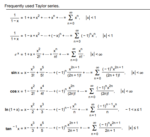 Solved Use series to evaluate the limits (see table below). | Chegg.com