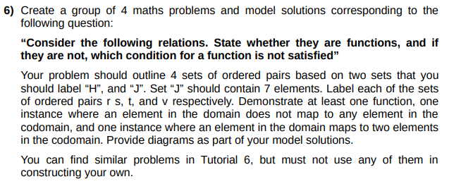 Solved 6) Create a group of 4 maths problems and model | Chegg.com