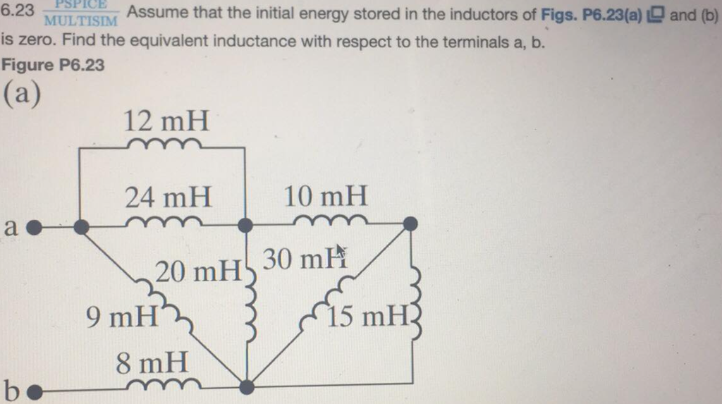 Solved 6.23I Assume that the initial energy stored in the | Chegg.com