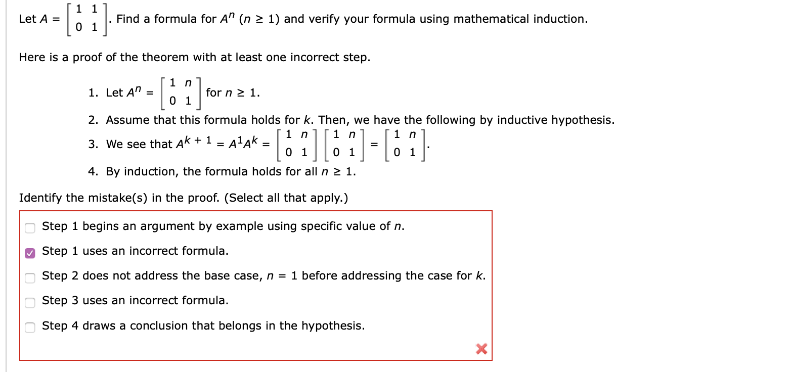 Solved 1 1 1 Let A = . Find a formula for A" (n = 1) and | Chegg.com