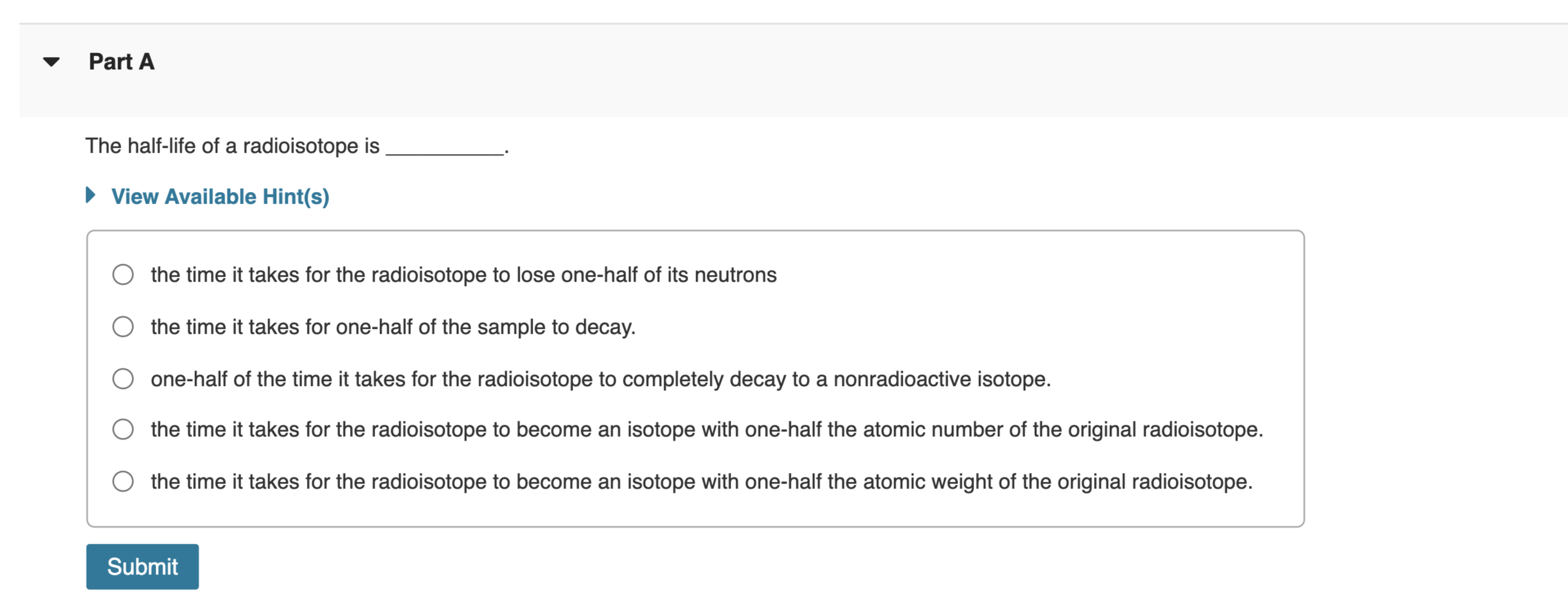 solved-1-the-half-life-of-a-radioisotope-is-2-what-chegg