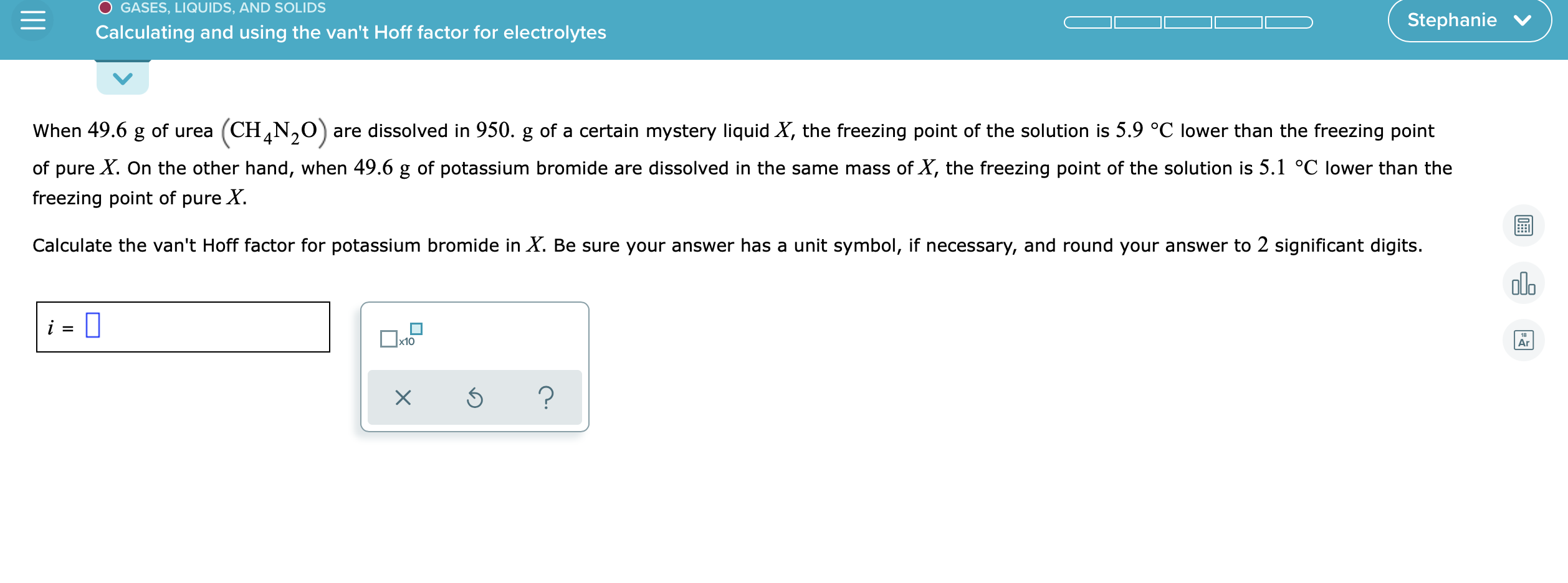 Solved GASES, LIQUIDS, AND SOLIDS Calculating and using the | Chegg.com