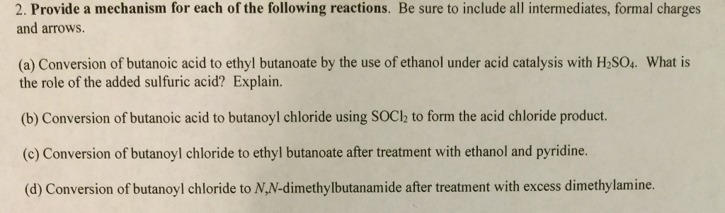 Solved 2. Provide a mechanism for each of the following | Chegg.com