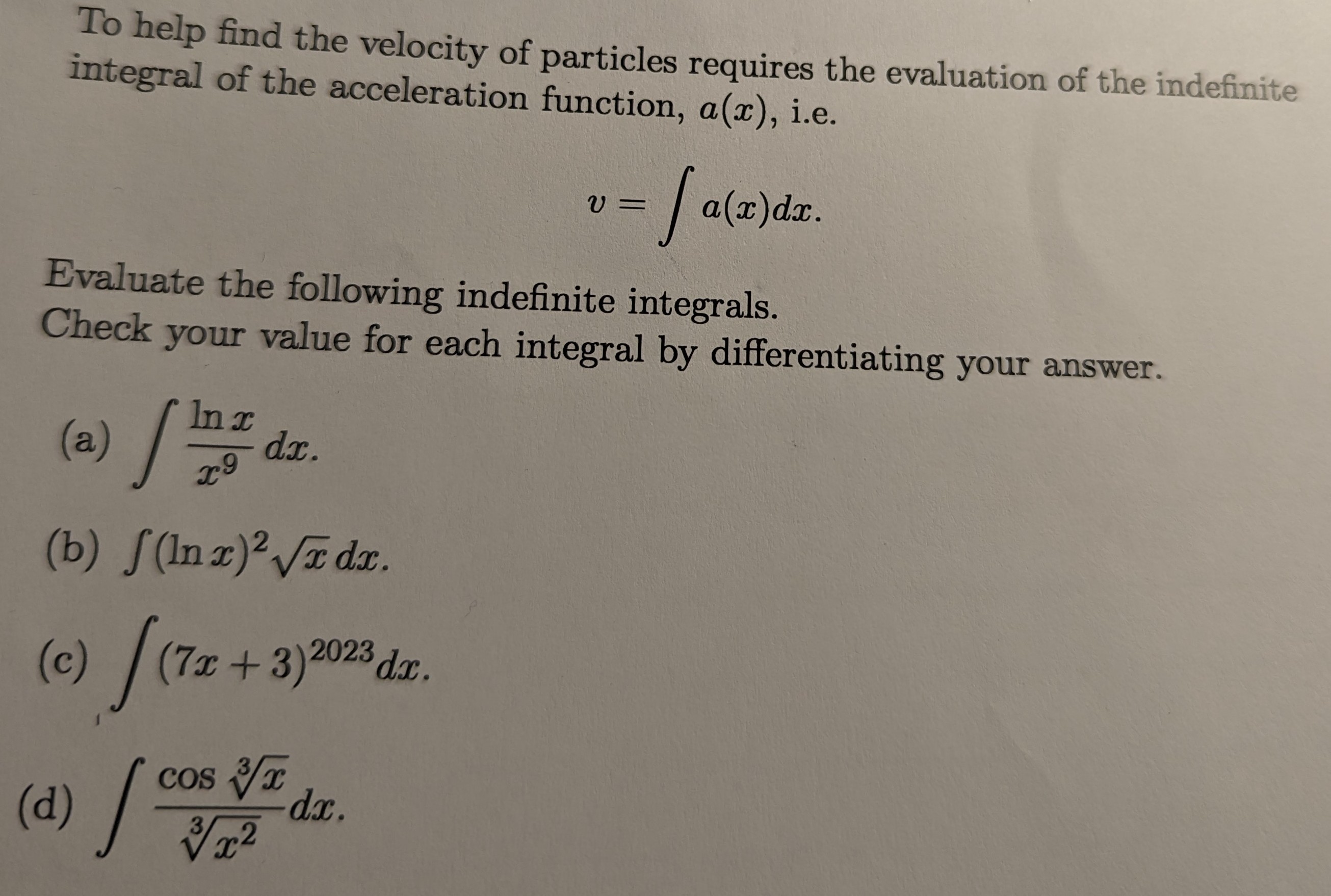 Solved To help find the velocity of particles requires the | Chegg.com