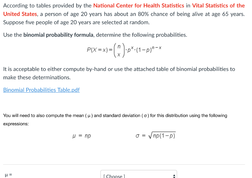Solved According to tables provided by the National Center | Chegg.com