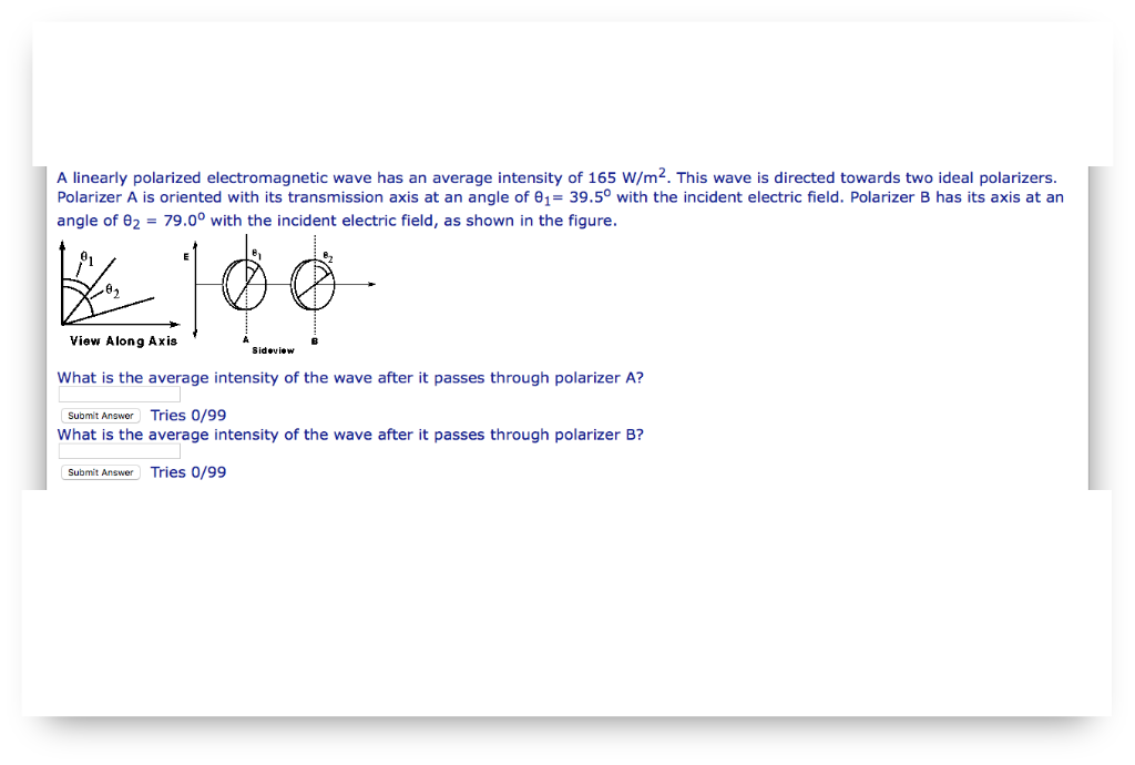 Solved A linearly polarized electromagnetic wave has an | Chegg.com