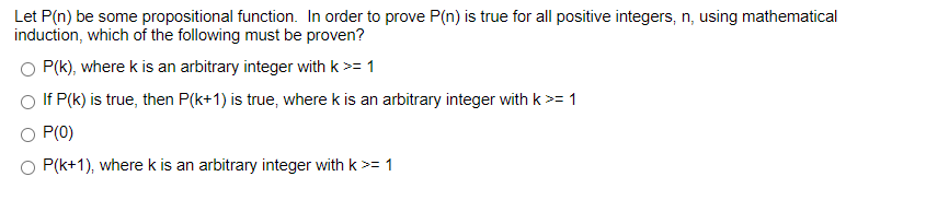 Solved Let P(n) be some propositional function. In order to | Chegg.com