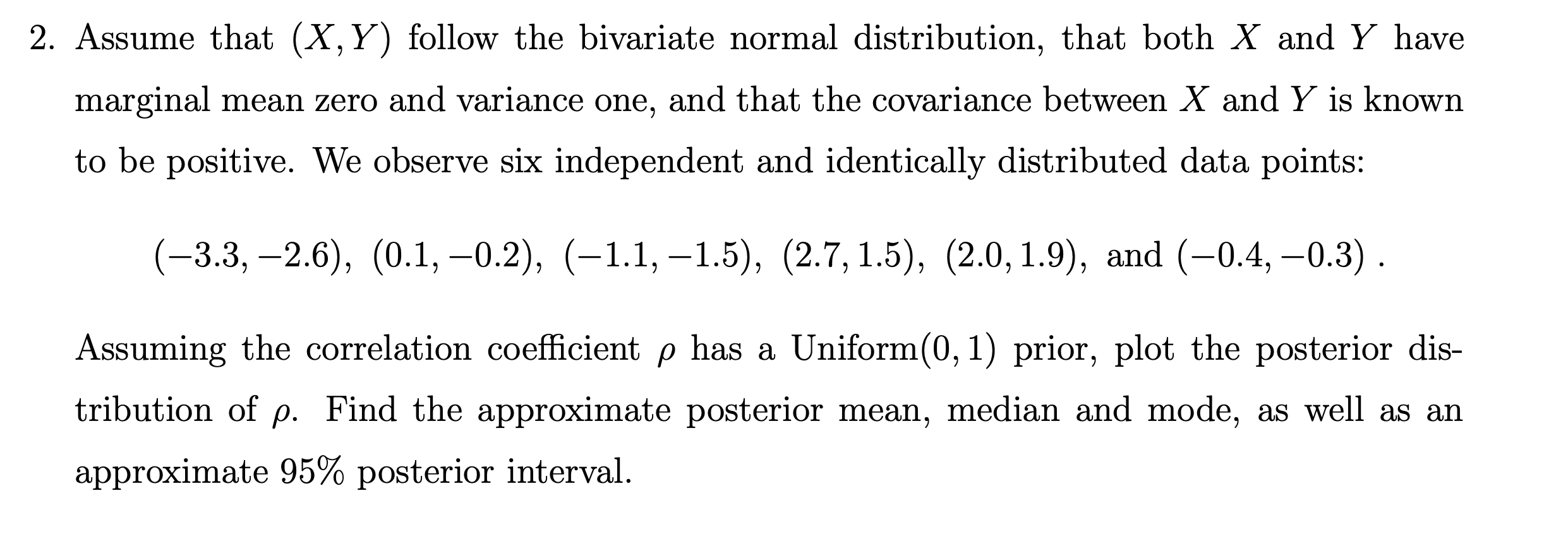 2. Assume that (X,Y) follow the bivariate normal | Chegg.com