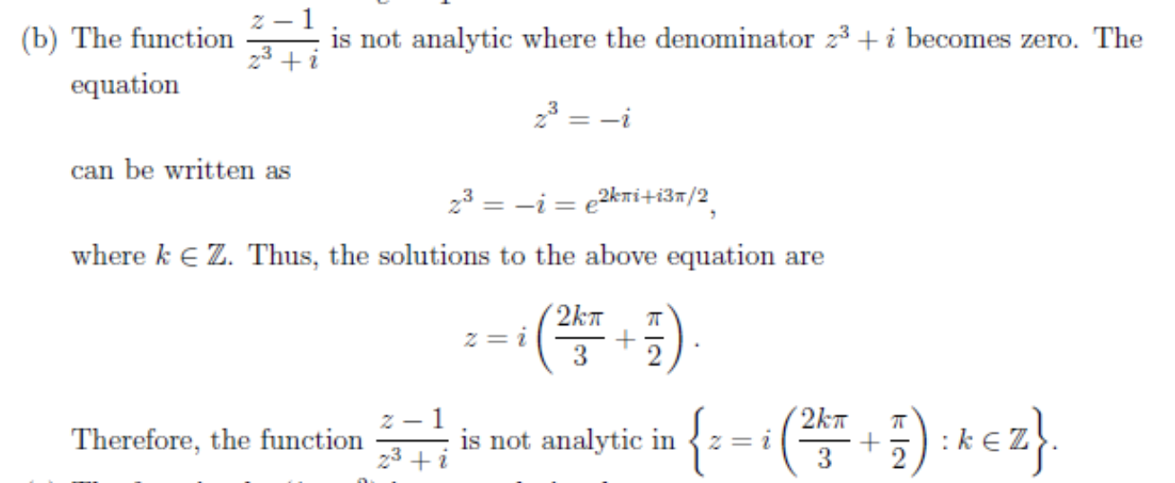 Solved 1. Analytical domain of complex functions (30%) Find | Chegg.com