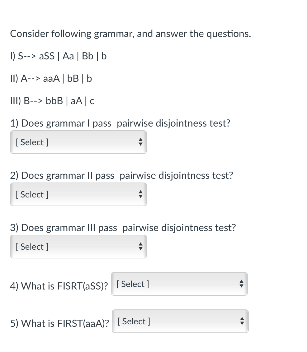 Solved Consider following grammar, and answer the questions. | Chegg.com
