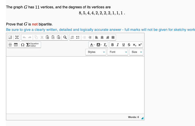 The graph G has 11 vertices, and the degrees of its | Chegg.com