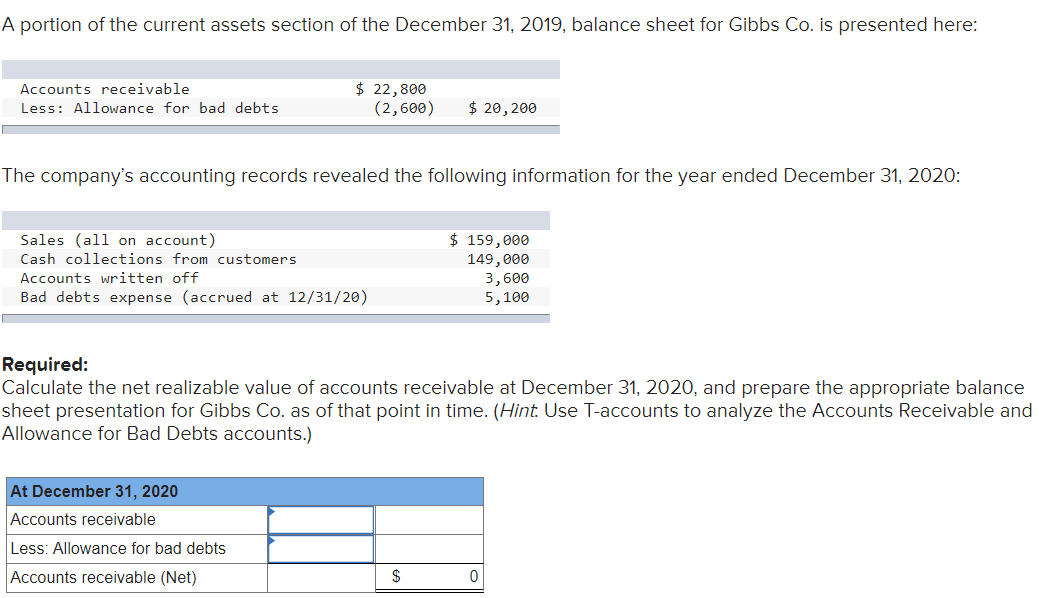 Solved A portion of the current assets section of the | Chegg.com