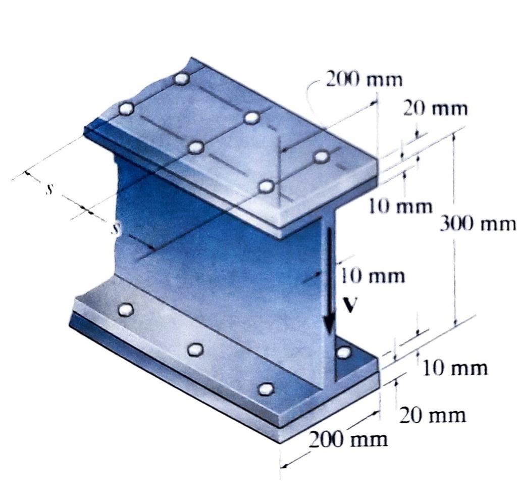 Solved The sketch below shows a I beam where the flanges are | Chegg.com