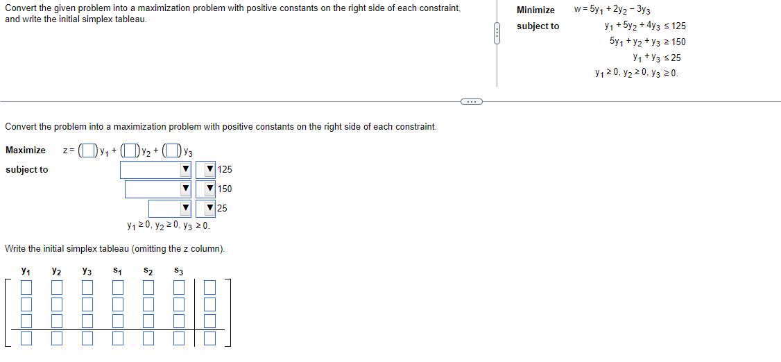 Solved Convert the given problem into a maximization problem | Chegg.com