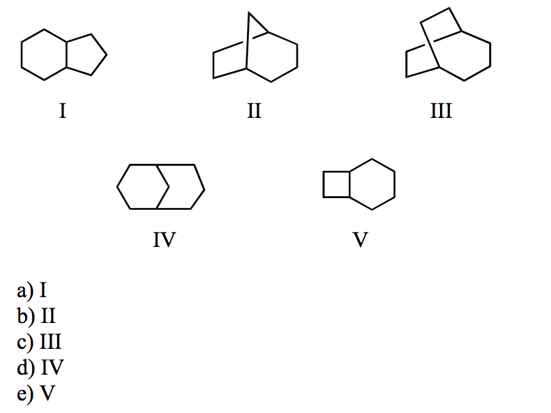 Solved 8) Which of the following is bicyclo[3.2.2]nonane? | Chegg.com