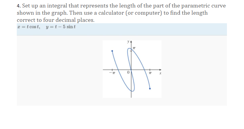 Solved 4. Set up an integral that represents the length of | Chegg.com