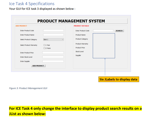 Solved Ice Task 4 Specifications Your GUI for ICE task 3 | Chegg.com