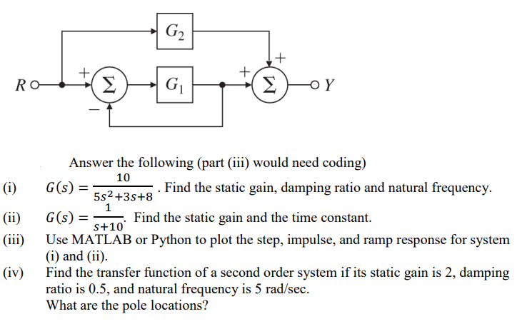 Solved Answer the following (part (iii) would need coding) | Chegg.com