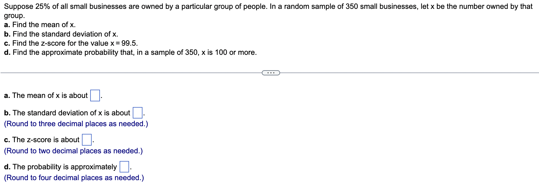 Solved Suppose 25% of all small businesses are owned by a | Chegg.com