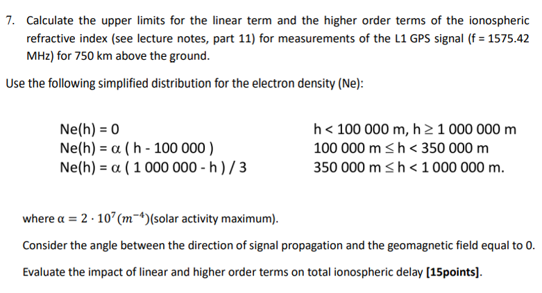 7. Calculate the upper limits for the linear term and | Chegg.com