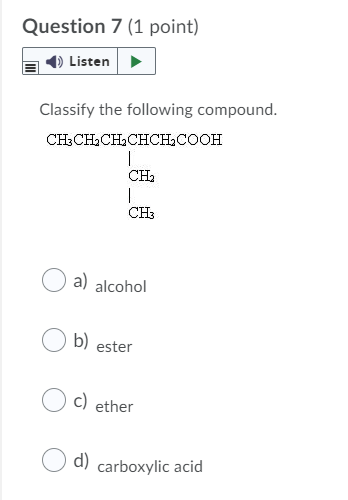 Solved Name the following molecule: CH3C=CHCH3 CH3 a) | Chegg.com