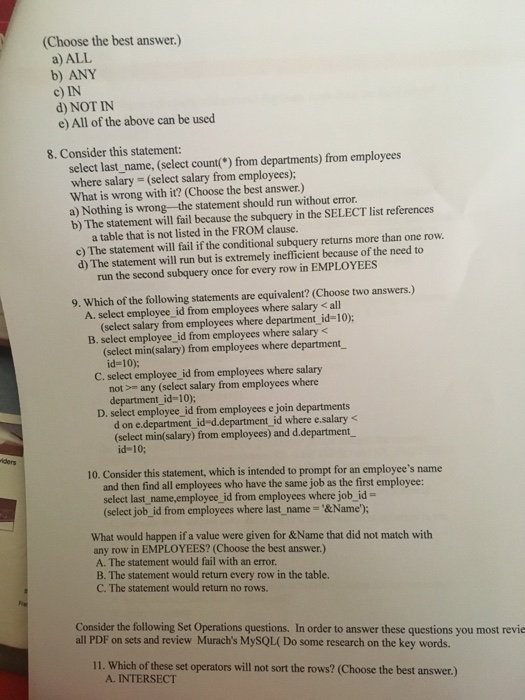 Solved 1. The EMPLOYEES and DEPARTMENTS tables have two | Chegg.com