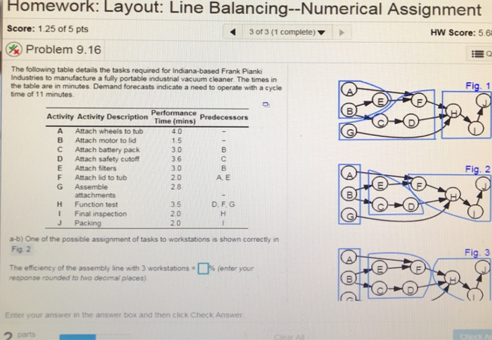 Solved Homework: Layout: Line Balancing--Numerical | Chegg.com