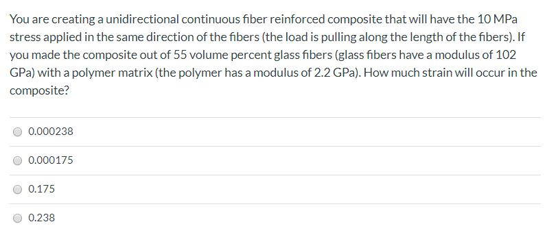 Solved You Are Creating A Unidirectional Continuous Fiber