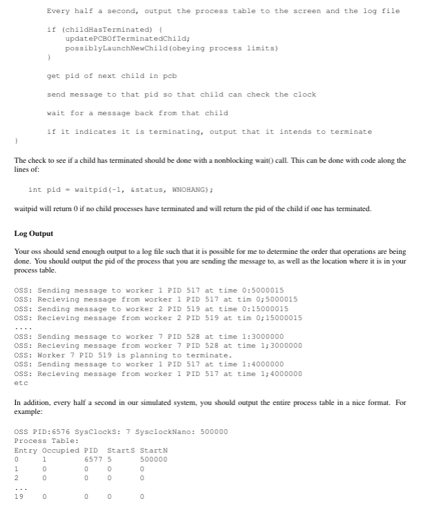 Solved Hello. I need help completing this code for oss and | Chegg.com