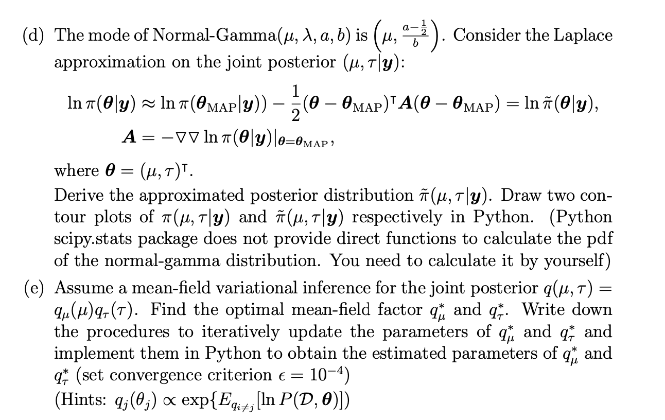 Solved Question 1 (Bayesian inference, variational inference | Chegg.com Solved Question 1 (Bayesian inference, variational inference | Chegg.com