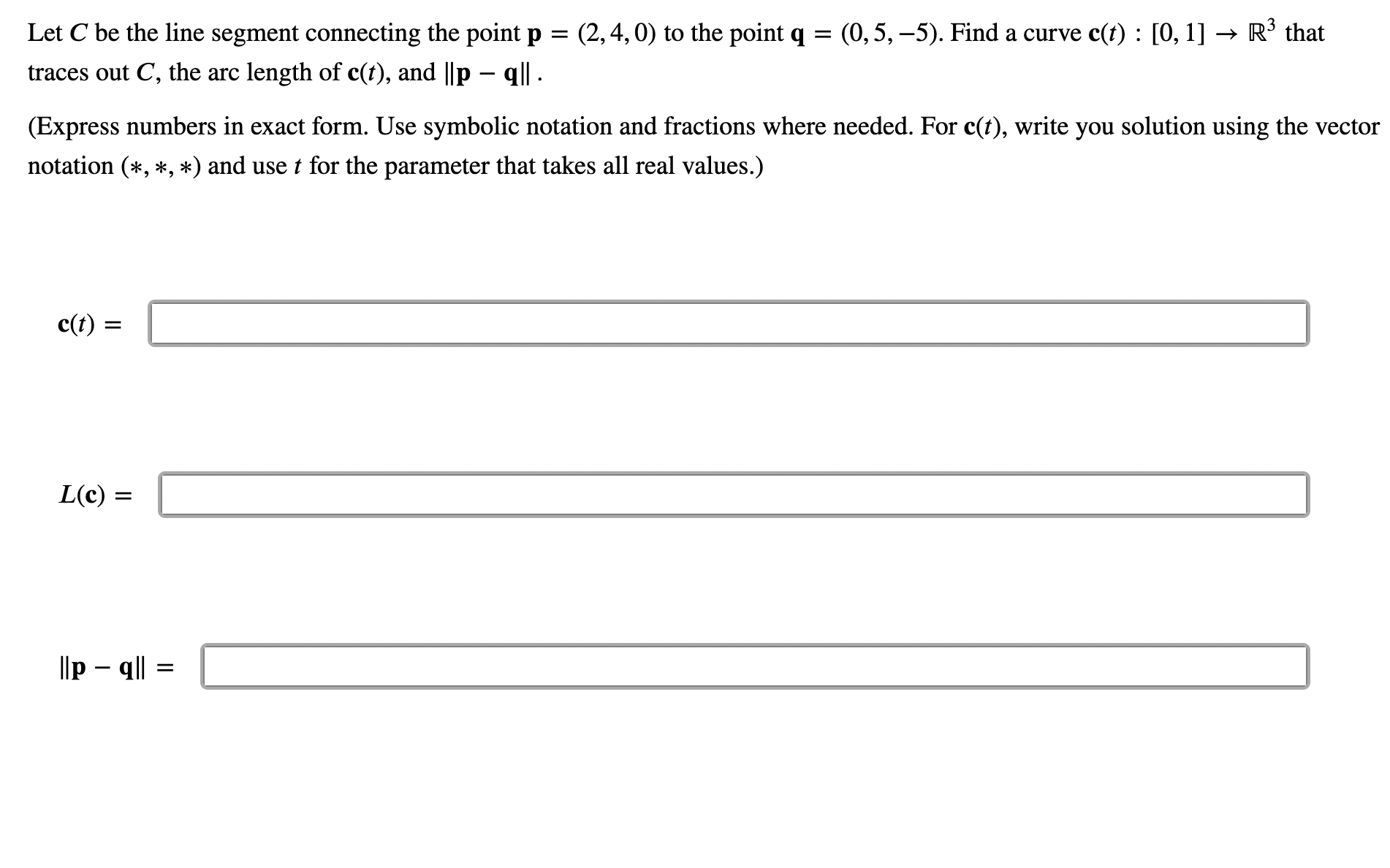 Solved Let C be the line segment connecting the point | Chegg.com