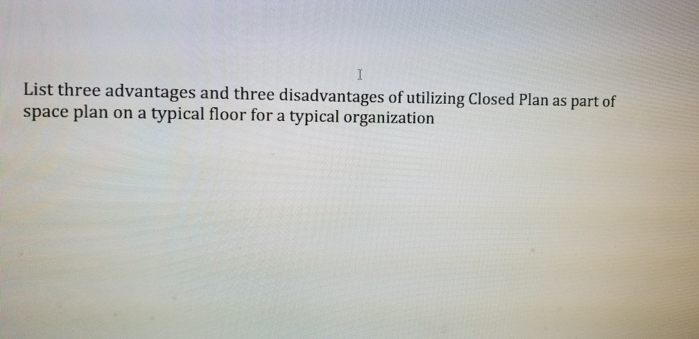 Solved List three advantages and three disadvantages of | Chegg.com