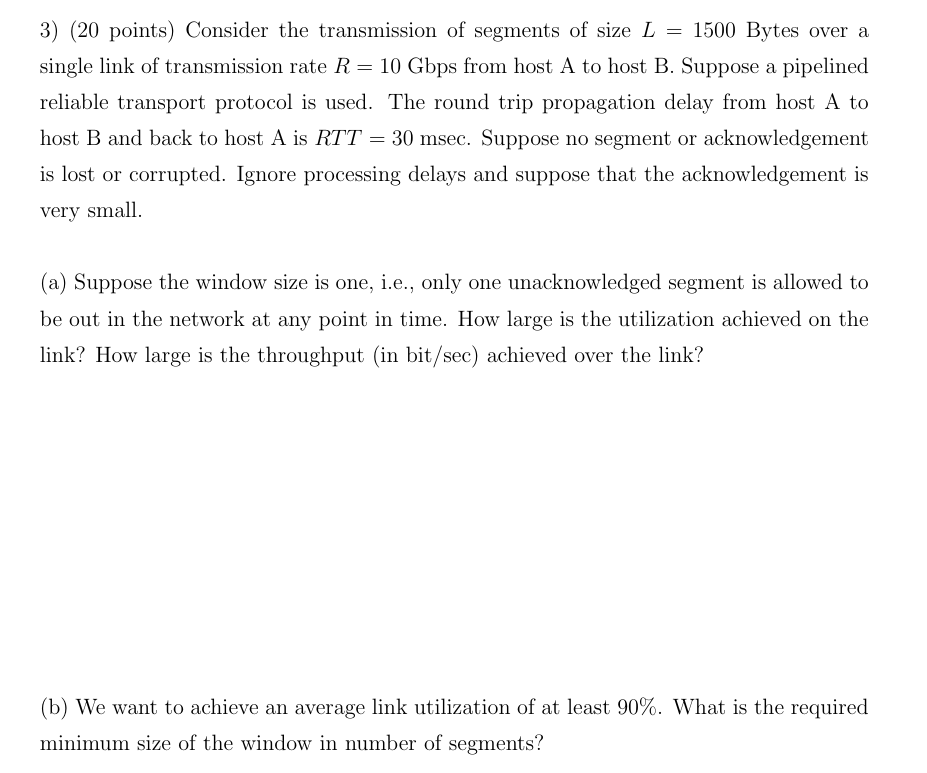 Solved 3) (20 ﻿points) ﻿Consider the transmission of | Chegg.com
