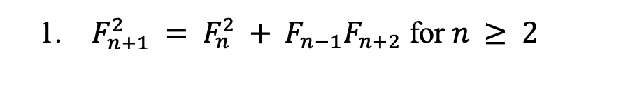 Solved Prove the following properties for Fibonacci | Chegg.com
